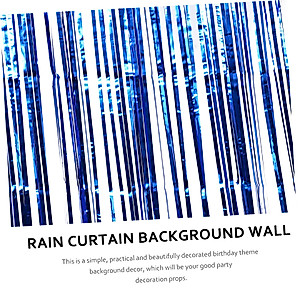 Abaodam 6 Pcs Rain Curtain Background Wall Metallic Fringe Curtains Metallic Tinsel Backdrop Gold Accent Decor Gold Streamers Fringe Curtains Party Decorations Plastic Props Aluminum Foil