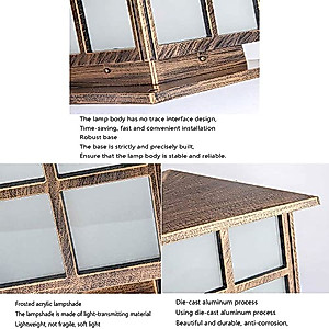 CZLZY Outdoor Post Light Fixtures Aluminum Square E27 Column Light Patio Garden Waterproof Pillar Lamp Acrylic Lamp Shade Villa Fence Pedestal Light Street Light Lawn Landscape Light