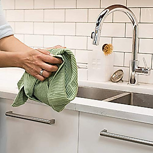 Now Designs Ripple Cotton Dish Towels, Set of 2, Sage 2