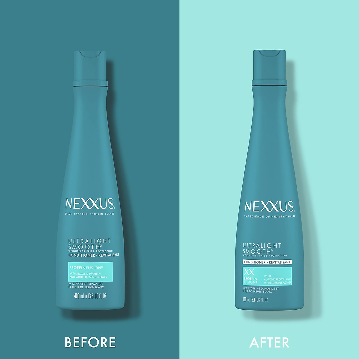 Nexxus Ultralight Smooth Conditioner Weightless for Dry and Frizzy Hair Smooth Hair Treatment to Block Out Frizz Against Humidity 13.5 oz