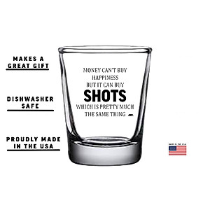 Rogue River Tactical Sarcastic Funny Shot Glass Gift Idea Money Happiness Shots