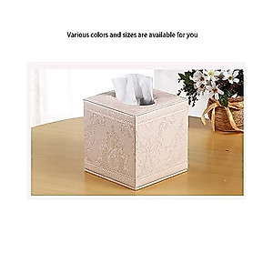 Stylish Tissue Box Leather Paper Roll Holder FashionTissue Organizer and Durable Tissue Box for Bathroom Vanity Desks Offices Bedroom Home Modern Tissue Box (Color : Brown)