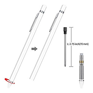 ChaoQ Ballpoint Pen, Metal Pens (3-Pack), for Gift, Business, Office, 1.0mm Medium Point (Black Ink), with 6 Replaceable Refills (Black, White, Champagne)