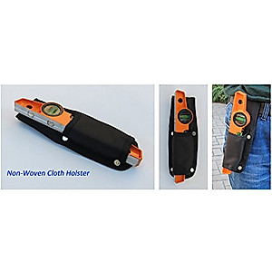 Professional Magnetic Scaffolding Spirit Level 10-Inch, Milling V-groove Base with 5 Strong Rare Earth Magnets for Superior Gripping Power, Die Cast Magnetic Torpedo Level 250MM and Holster