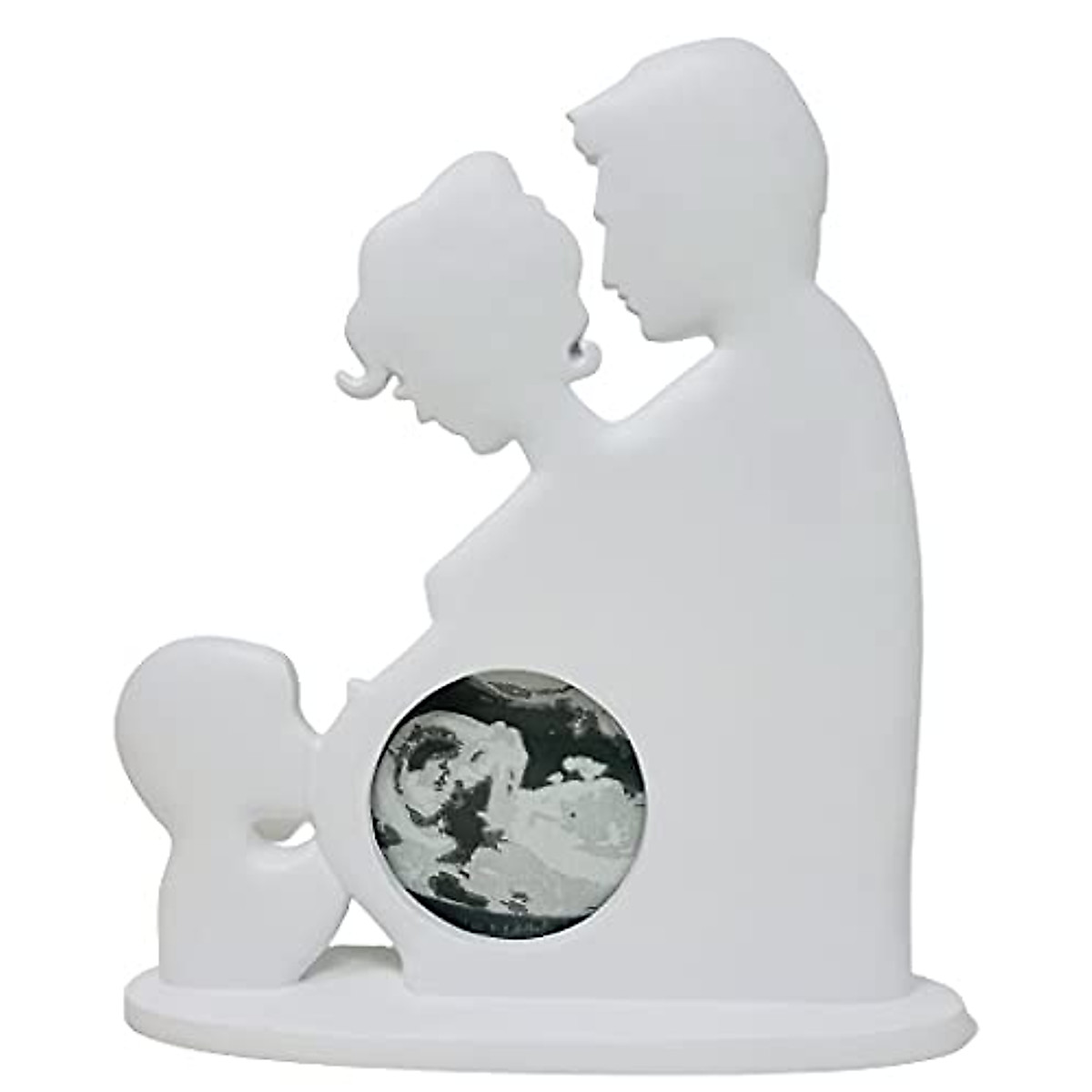 3MAZINGS Ultrasound Picture Frame Gender Reveal New Parents Pregnant Mom Pregnancy Love Gifts Baby First Sonogram Frames (Ultrasound Picture Frame - Family of 4)