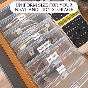 Lainballow 30 PCS Clear Plastic Beads Storage Containers, Small Storage Containers Box, Mini Plastic Case with Hinged Lids, Arts Crafts Storage Box for Beads Earplugs Pins Small Items (4 x 3 x 1)