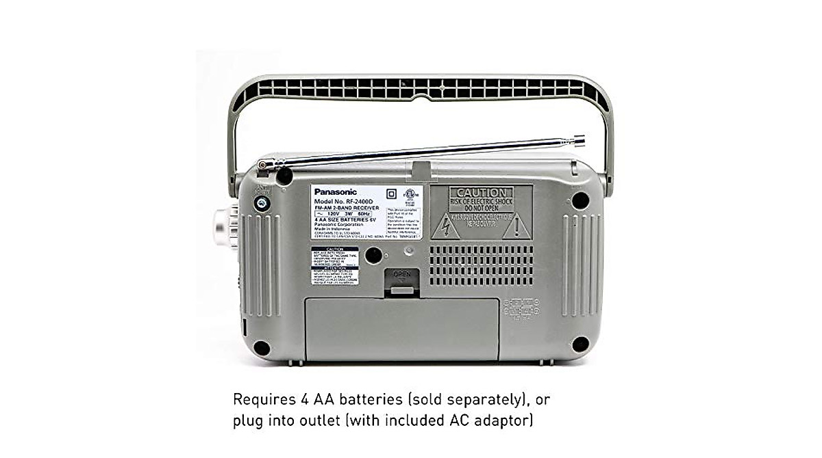 Panasonic Portable AM/FM Radio RF-2400D | Reliable Battery & AC Power
