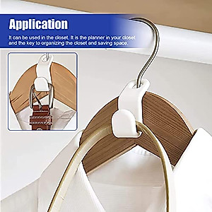 80Pcs Stackable Clothes Connection Hook Organizing Hangers Saving Home Space,Space Saver with Sturdy Plastic