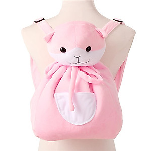 SEVUM Nanami Chiaki Anime Cosplay Cute Cat Backpack Made of Plush, Pink