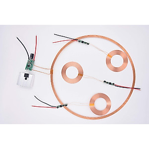 Taidacent High Power 24V 200mm One-to-Many Long Distance Wireless Inductive Coil Module Wireless Charging Coil Wireless Transmitter and Reveiver Coil Module Can be Used for Multiple Receivers