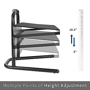 VIVO Black Ergonomic Height Adjustable Standing Foot Rest Relief Platform for Standing Desks STAND-FT01