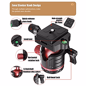 CAMBOFOTO 78"-DSLR-Camera-Tripod, Ball Head Professional Aluminum SLR Photography Tripod & Monopod with Carry Bag Compatible with Canon Nikon Binoculars Laser Telescope (Weight 3.55 Lbs, 33 Lbs Load)