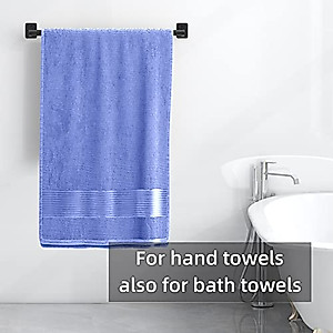 Bathroom Towel Bar, 24 Inch Towel Racks for Bathroom Wall Mounted, Heavy Duty Bath Hand Towel Holder Organizer, Modern Home Decor Towel Rod Bathroom Hardware Accessories, Matte Black Single Bar