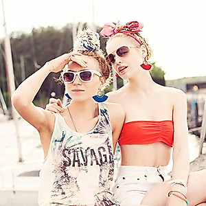 9 Pairs Statement Tassel Earrings Hoop Tassel Earrings Bohemian Handmade Dangle Ear Drops for Women Party Favor (Style 1)