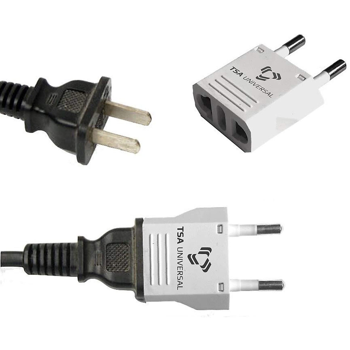 United States to Chile Travel Power Adapter to Connect North American Electrical Plugs to Chilean Outlets for Cell Phones, Tablets, eReaders, and More (2-Pack, Orange)