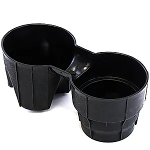Red Hound Auto Front Center Floor Console Cup Holder Insert Compatible with Ford Lincoln Expedition Navigator 2007-2014 - Black (Holds 2 Cups)