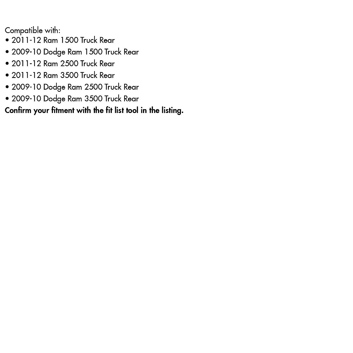 TRQ Rear Reverse Backup Camera 6 Pin Replacement for Ram Pickup Truck