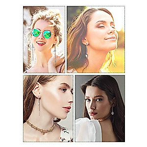 12 Pairs Threader Earrings for Women Stainless Steel Chain Tassel Earrings Threader Lightweight Wave Long Bar Arrow Drop Dangle Chain Earrings Set (Silver)