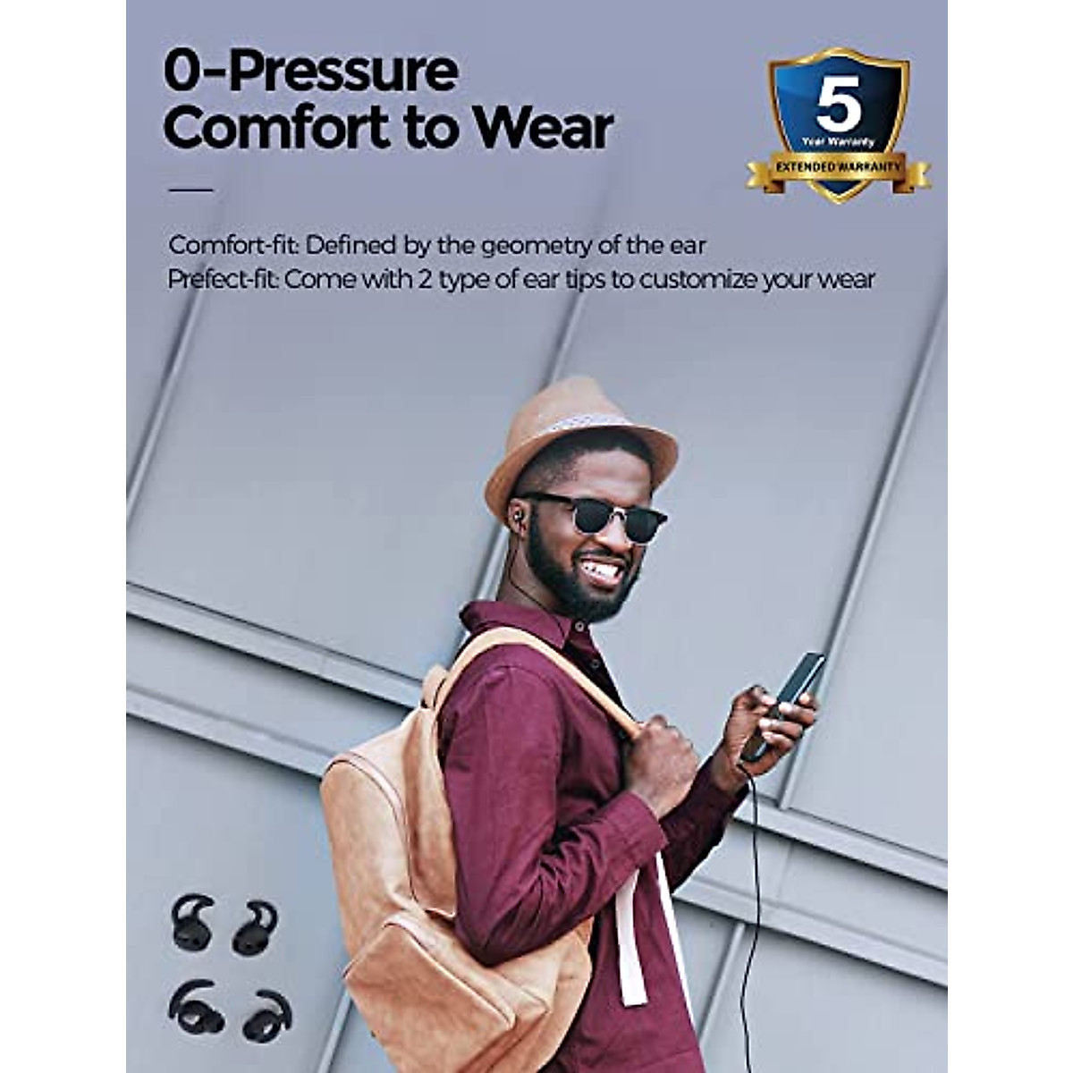 Linklike Wired Earbuds with Microphone Extra Bass Earbuds in-Ear Headphones Quad Drivers Hi-Res Earphones with Volume Control Noise Isolating Ear Tips for iPhone Samsung Laptops