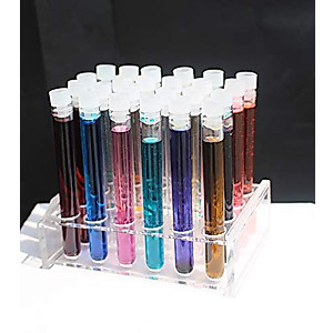 Muhome 16x100mm 10ml Clear Plastic Test Tubes with Caps for Scientific Experiments, Halloween, Christamas, Scientific Themed Kids Birthday Party Supplies, Decorate The House, Candy Storage(50 Pack)