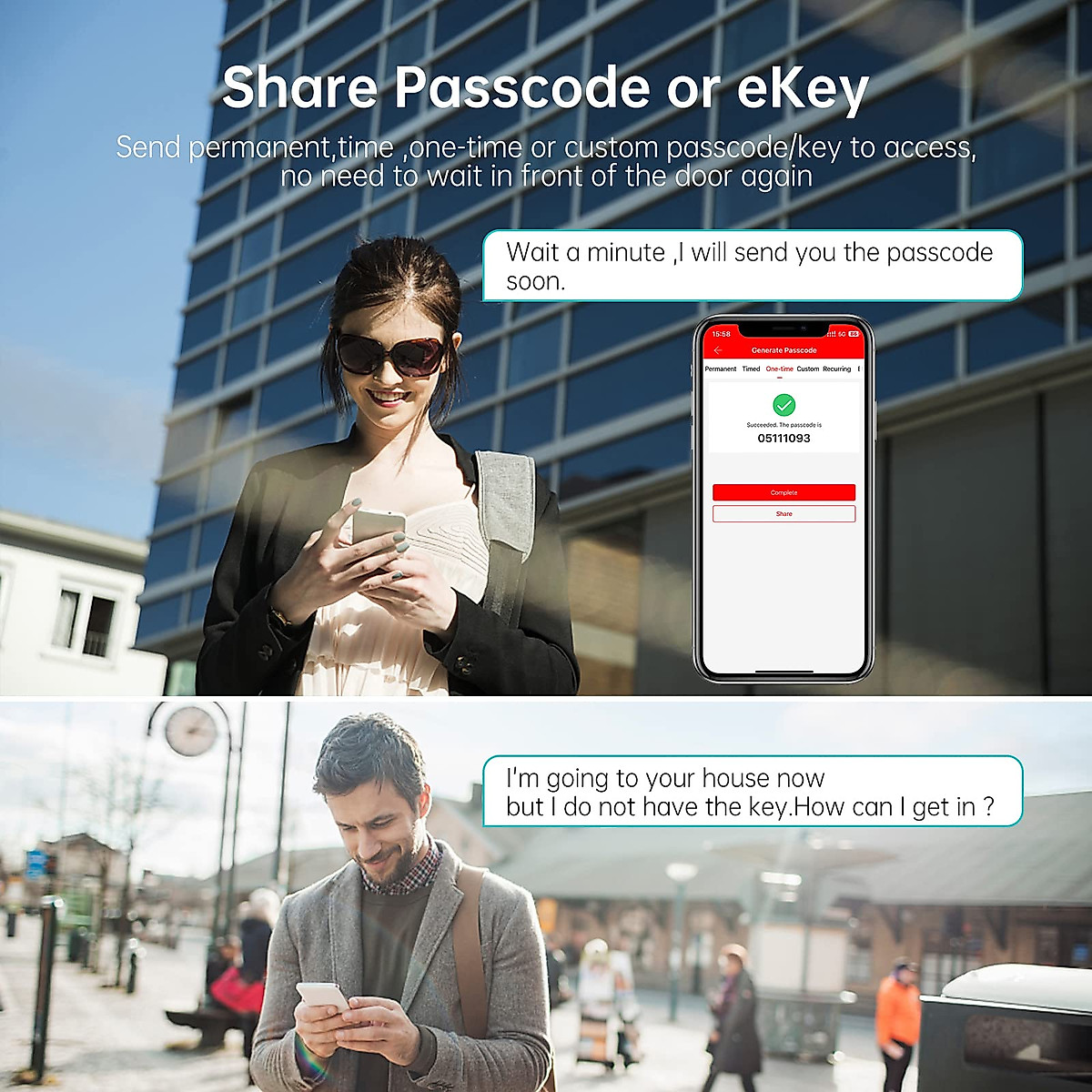 WiFi Smart Door Lock,Hornbill Keyless Entry Keypad Deadbolt with Gateway Remote Control Digital Front Door Lock Bluetooth Electronic Auto Lock Touchscreen Work with Alexa Code for Home Office Airbnb