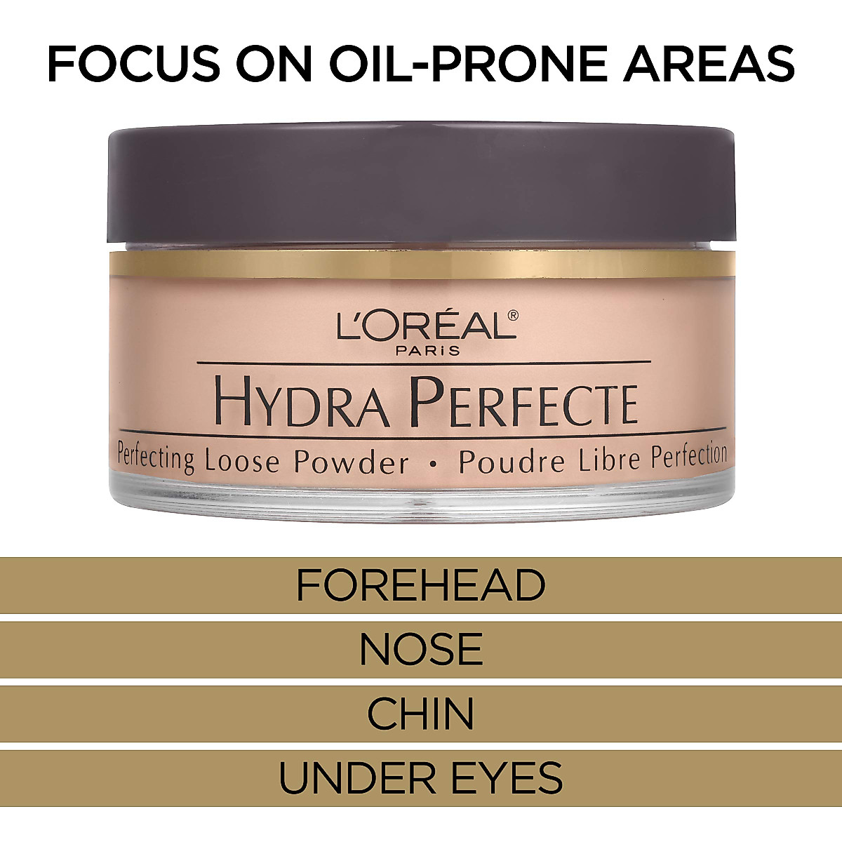 L'Oreal Paris Hydra Perfecte Perfecting Loose Face Powder, Minimizes Pores & Perfects Skin, Sets Makeup, Long-lasting, with Moisturizers to Nourish & Protect Skin, Translucent, 0.5 Fl. Oz.