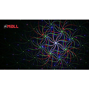LedMall Motion 8 Patterns in 1 Red, Green, and Blue Outdoor Christmas Laser Lights Projector with remote control and Security Lock