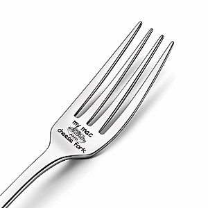 My Mac and Cheese Fork Funny Stainless Steel Engraved Fork Gifts for Women Men Kids - Gift for Mac and Cheese Lovers - Foodie Gifts for Birthday, Valentine's Day, Christmas