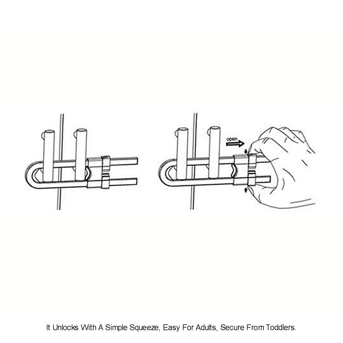 Sliding Cabinet Locks, U Shaped Baby Child Safety Locks, Baby & Child Proof Cupboard Drawer, Kitchen Cabinet Doors Knobs & Handles Baby Proofing Latch Lock 6pack