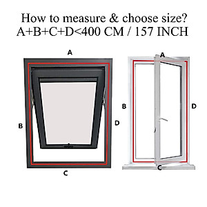 UniForU Window Seal for Portable Air Conditioner Window Cover with The Double Access Zipper and Adhesive Fastener 400cm/157” (400cm/157)