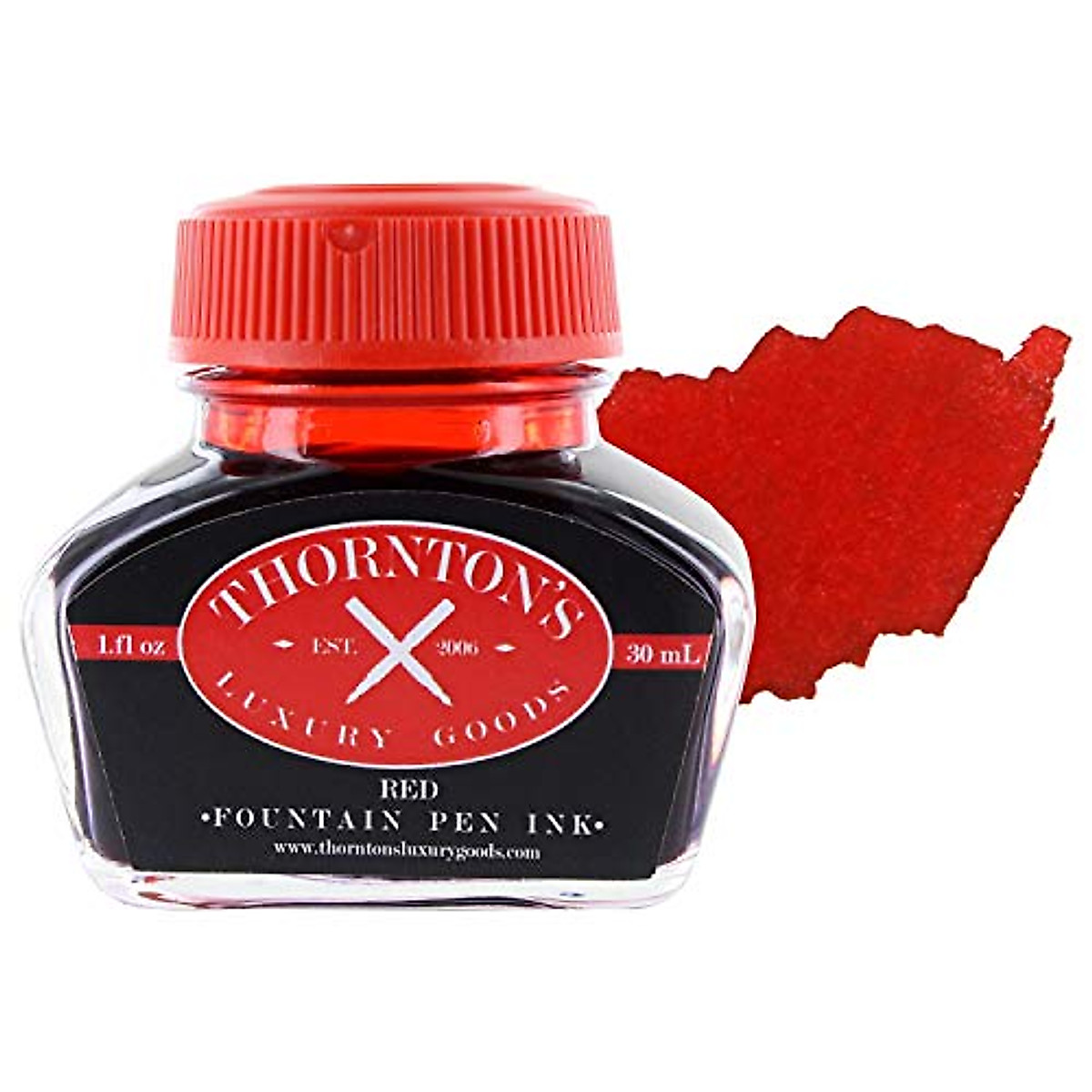 Thornton's Luxury Goods Premium Fountain Pen Ink Bottle 30ml - Black | Smooth Effortless Flawless Writing | Suitable for All Brand and Calligraphy Pens | Office Supplies | International Standard