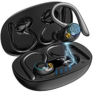 FBJJ Wireless Earbuds Bluetooth 5.3 Headphones, Sport Wireless Ear Buds 120H Playtime, Noise Cancelling IPX7 Waterproof Wireless Workout Earphones with Charging Case, for Sports Running Exercise