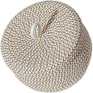 Woven Baskets Woven Wastebasket Cotton Rope Trash Can Tabletop Garbage Cans Wicker Waste Basket with Lid Decorative Countertop Container for Laundry Utility Home Office Decor