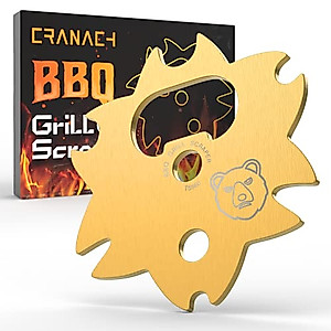 Grill Scraper BBQ Stocking Stuffer - Kitchen Gadgets Accessories Gifts for Men Women Safe Grate Cleaner Tools with Bottle Opener for Barbeque Cleaning Bristle-Free Must Have Cool Grilling Gifts Ideas