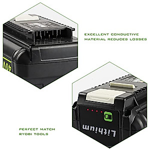 DV8DKV7 40V 6.0Ah Battery Replacement for Ryobi 40v Battery, 6000mAh High Capacity Compatible with Ryobi 40v Tools and Charger