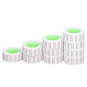 Jopwkuin Price Tag Labels, Clear Printing Quick Drying Ink Paper Price Stickers Smooth Output with Red Lines for MX5500 Labeller