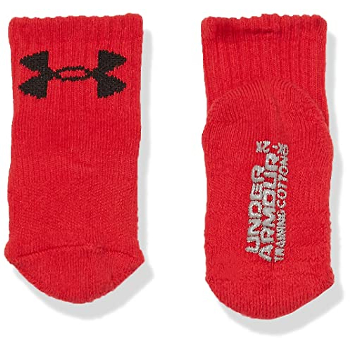 Under Armour boys Multi Pack Quarter Sock, Red, 2-4T US