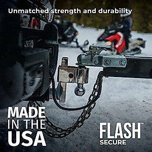 Fastway Flash Secure Adjustable Dual Locking Aluminum Ball Mount with 6 Inch Drop, 2 Inch Shank, Built-in Locks, and Chrome Plated Balls