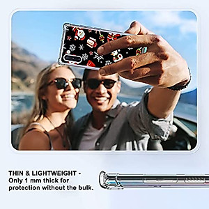 Edaobibuxk Fit for Samsung Galaxy Note 10 Phone Case Santa Snowman Gift Transparent Framework Case TPU Slim Bumper Clear Case