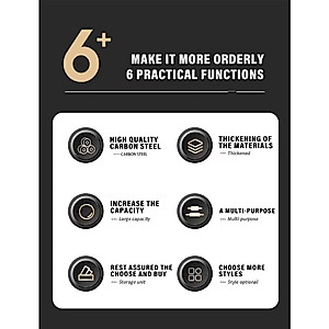 BALHAO 3 Layers Lazy Susan Turntable Organizer, 3 Tier Spice Turntable Organizer, Non-Skid Tiered Rotating Kitchen Spice Organizer, Suitable for Kitchen, Cabinet Multi-Layer Storage Rack (Black)