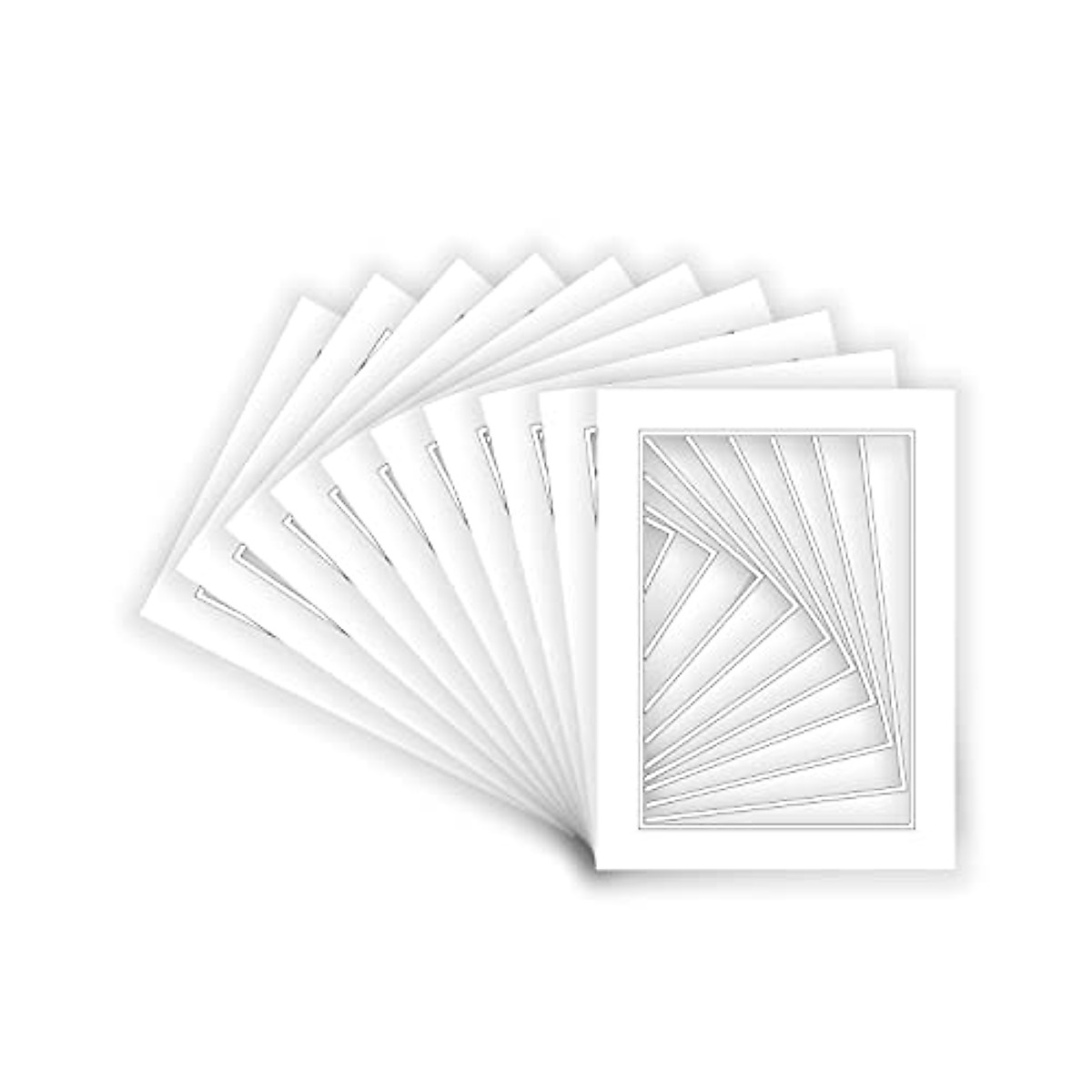 8x10 Mat for 6x8 Photo - Precut White on White Double Mat Picture Matboard for Frames Measuring 8 x 10 Inches - Bevel Cut Matte to Display Art Measuring 6 x 8 Inches - Acid Free ONE MAT