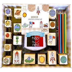 Hapinest Space Stamp and Sticker Activity Set for Kids Boys and Girls Ages 4 5 6 7 8 9 10 Years Old