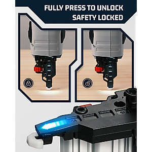 Electric Nail Gun, LINKNAL Cordless Brad Nailer Battery Powered,18 Gauge, 2×20V MAX Li-ion Batteries, Charger and 1000 Nails Included (L820-BN)