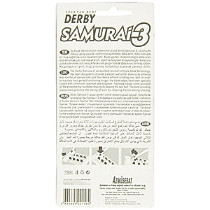 Derby Samurai 3 Triple Blade Non-Disposable Razor, 8 Ounce