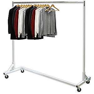Simple Houseware Industrial Grade Z-Base Garment Rack, 400lb Load with 62in extra long bar