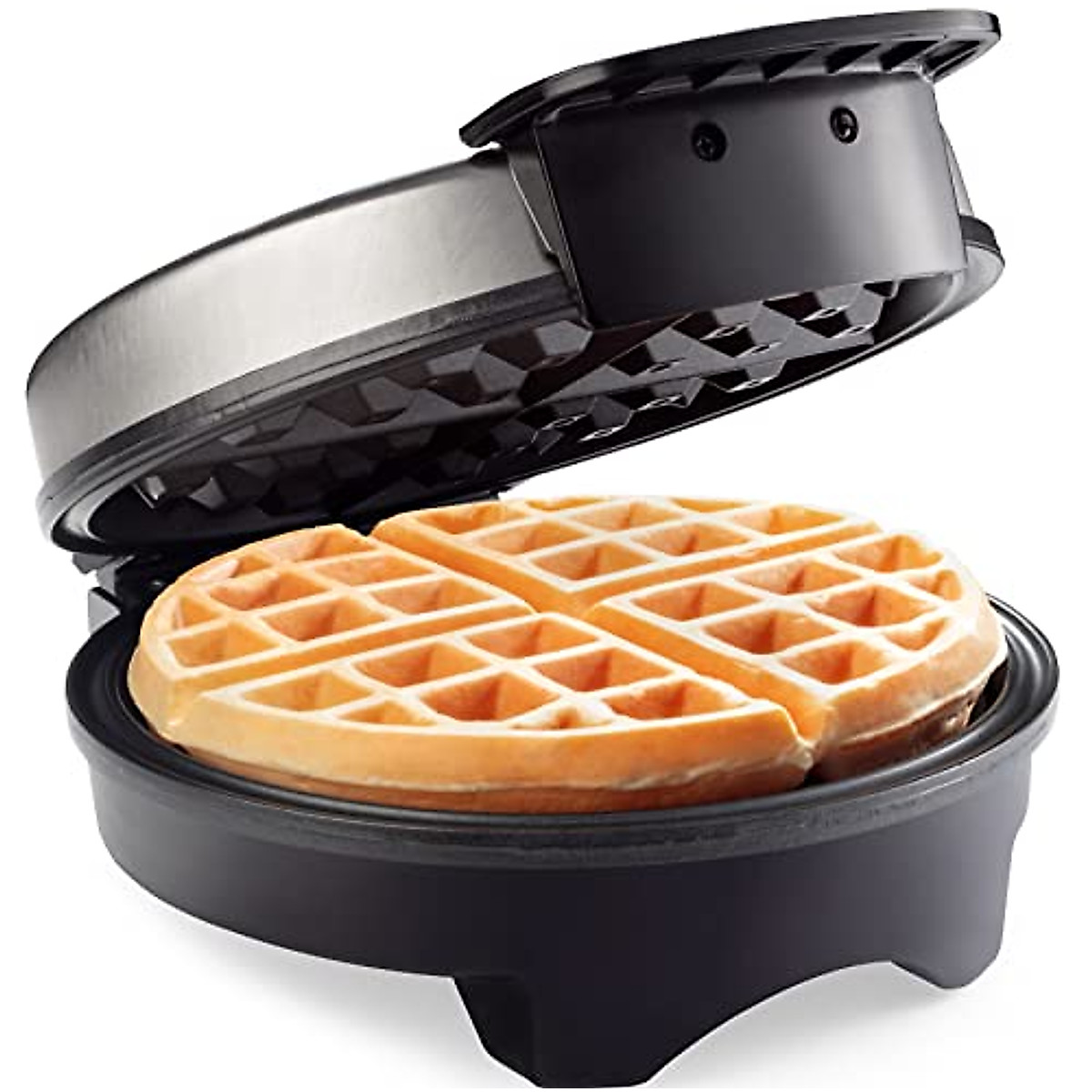 Belgian Waffle Maker - Non-Stick 7" Waffler Iron w Adjustable Browning Control, Electric Baker Makes Thick, Fluffy Waffles, Kitchen Essential for Breakfast, Great Gift or Morning Treat