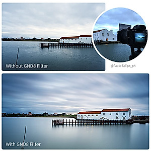 K&F Concept 100X150mm Square Soft GND8 (3 Stop) Soft Graduated Neutral Density Filter with 28 Multi-Layer Coatings Waterproof/Scratch Resistant/Anti-Glaring