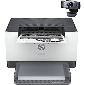 HP Laserjet M209dwe Single-Function Wireless Monochrome Laser Printer - Print only - 30 ppm, 600 x 600 dpi, 8.5" x 14" Legal, Auto Duplex Printing, USB, WiFi, Ethernet, Cbmou External Webcam