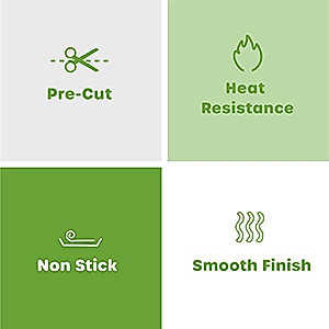 [12 x 16 Inch - 200 Count] Precut Baking Parchment Paper Sheets Non-Stick Sheets for Baking & Cooking - White