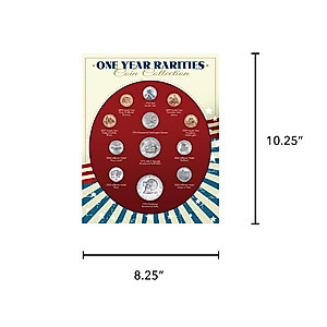 One Year Rarities Coin Collection, Genuine United States Minted Coins, Americana Collectible, Certificate of Authenticity – American Coin Treasures